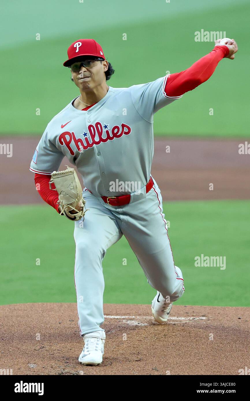 ATLANTA, GA - APRIL 10: Jesus Luzardo #44 of the Philadelphia Phillies ...