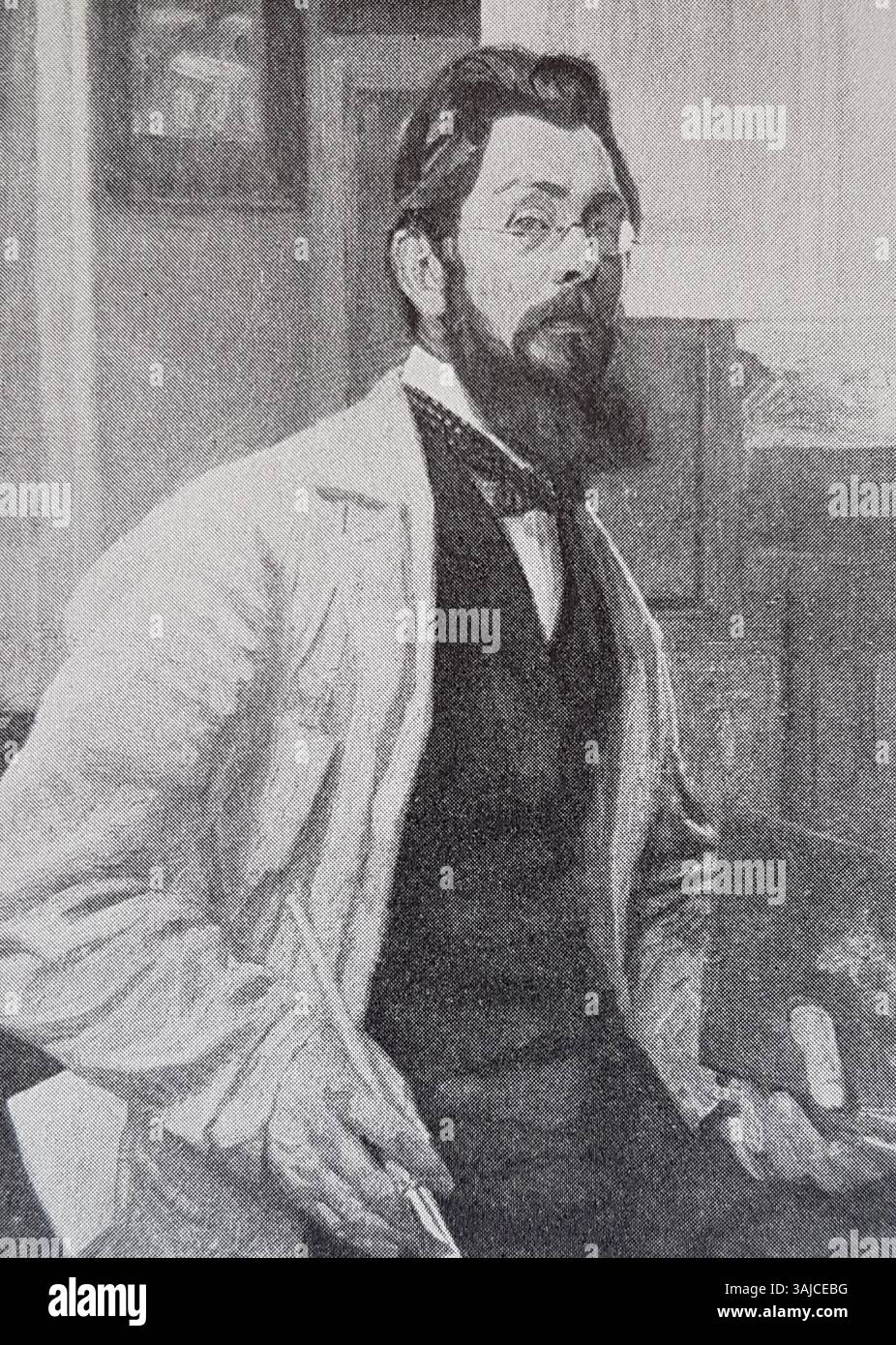 A self-portrait of Anders Trulson, a Swedish artist, created before ...