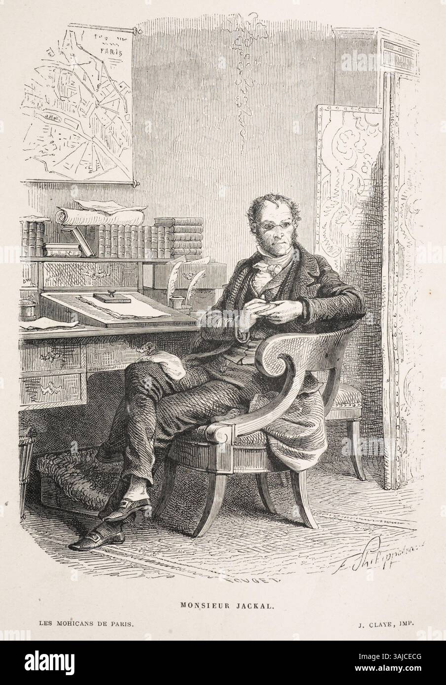 Henri Félix Emmanuel Philippoteaux's 1863 illustration, 'Monsieur ...