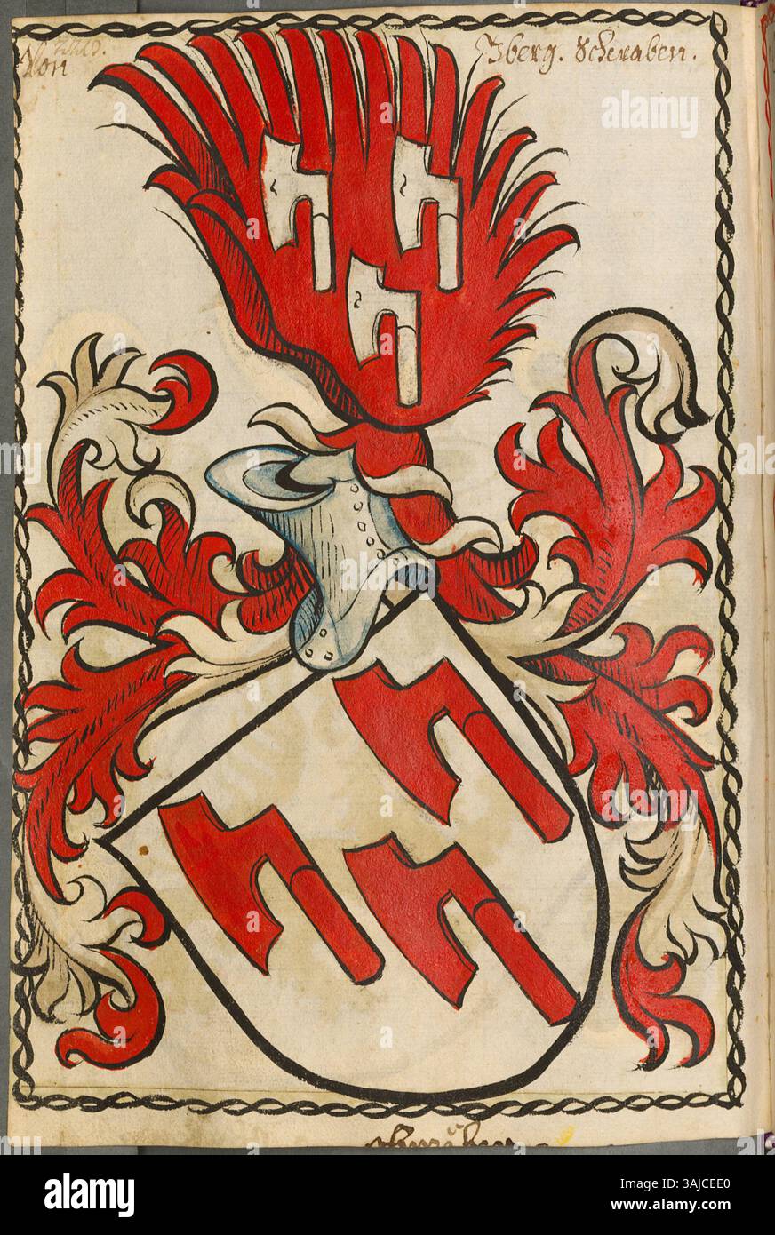 This 15th-century manuscript page from the Scheibler'sches Wappenbuch ...