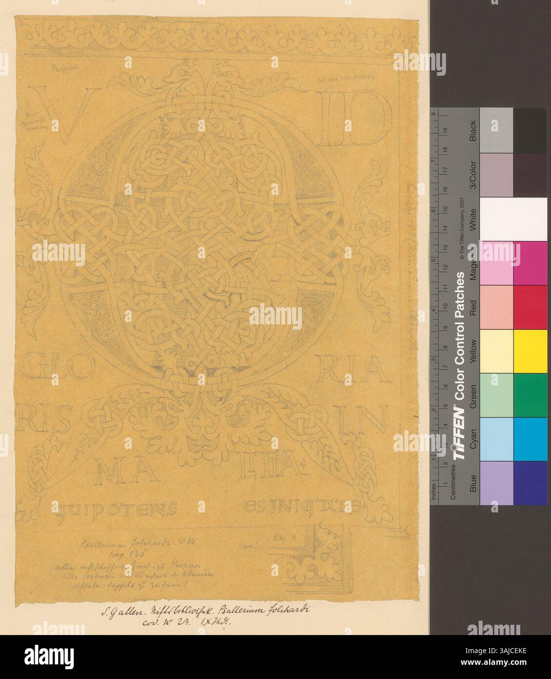 The image shows an excerpt from the Folchart Psalter, specifically from ...