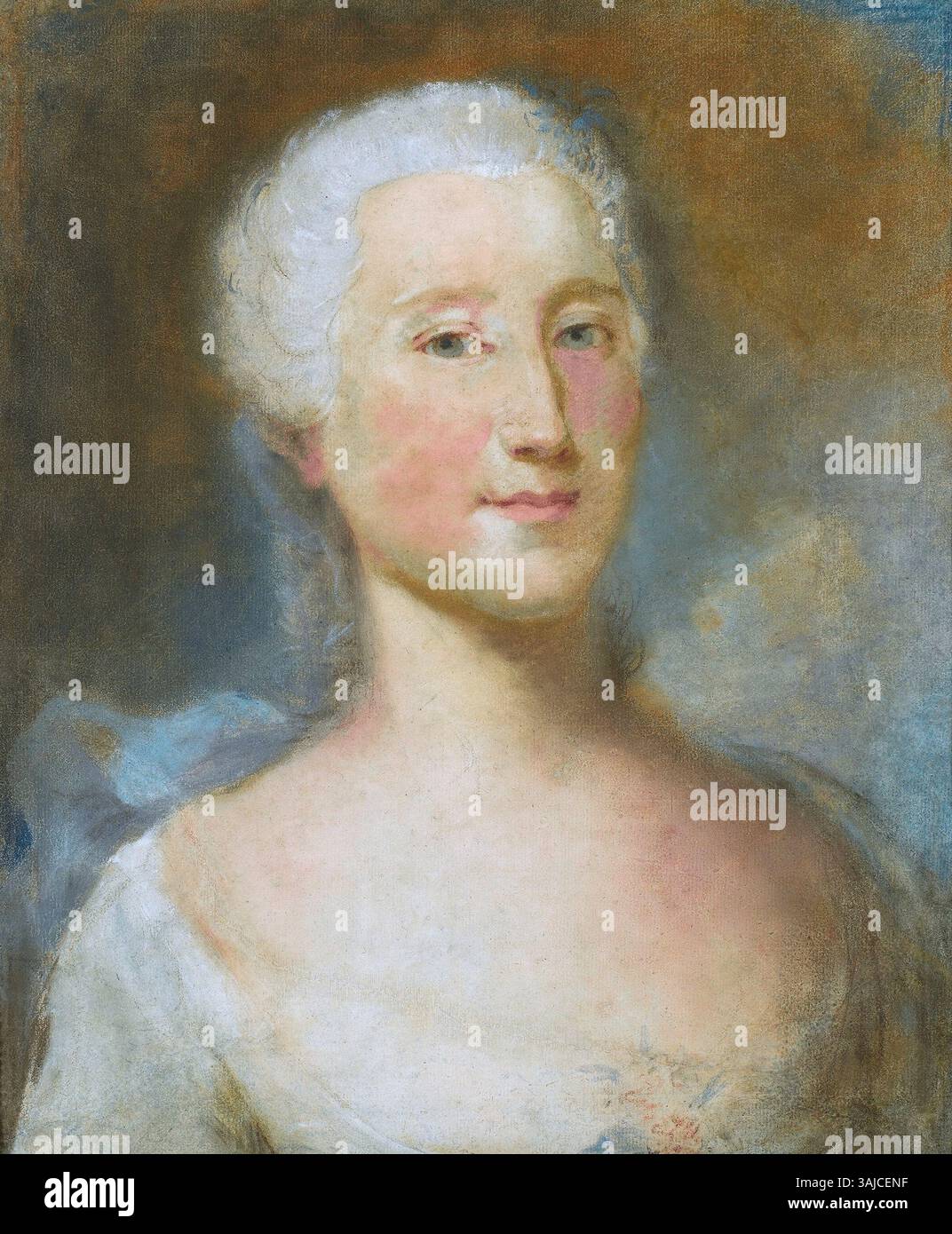 This pastel portrait depicts Izabela Poniatowska Branicka, an 18th ...