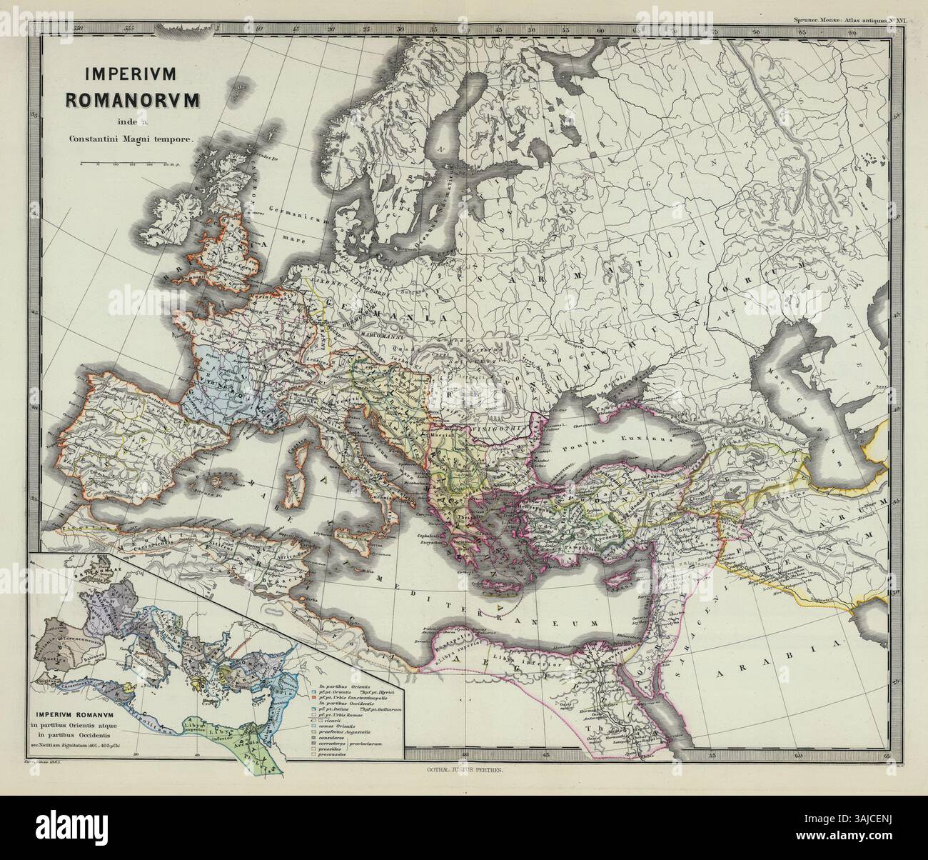Eastern and western roman empire map hi-res stock photography and ...