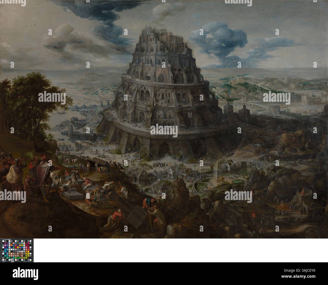 'The Tower of Babel' by Marten van Valckenborch, painted in 1595, is an ...
