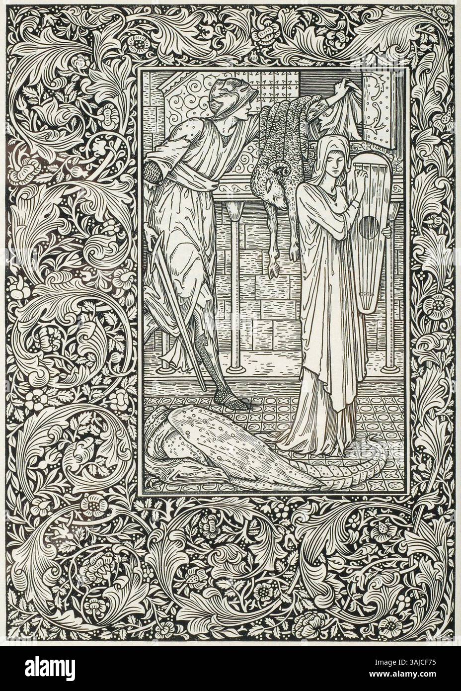 Frontispiece from 'Life and Death of Jason' by William Morris ...