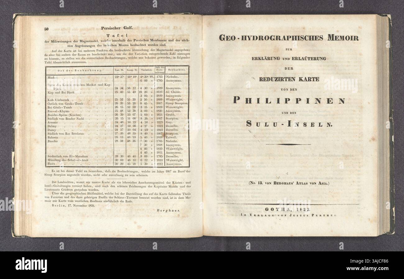 'Atlas of Asia' by Heinrich Berghaus, 1832, presents a comprehensive ...