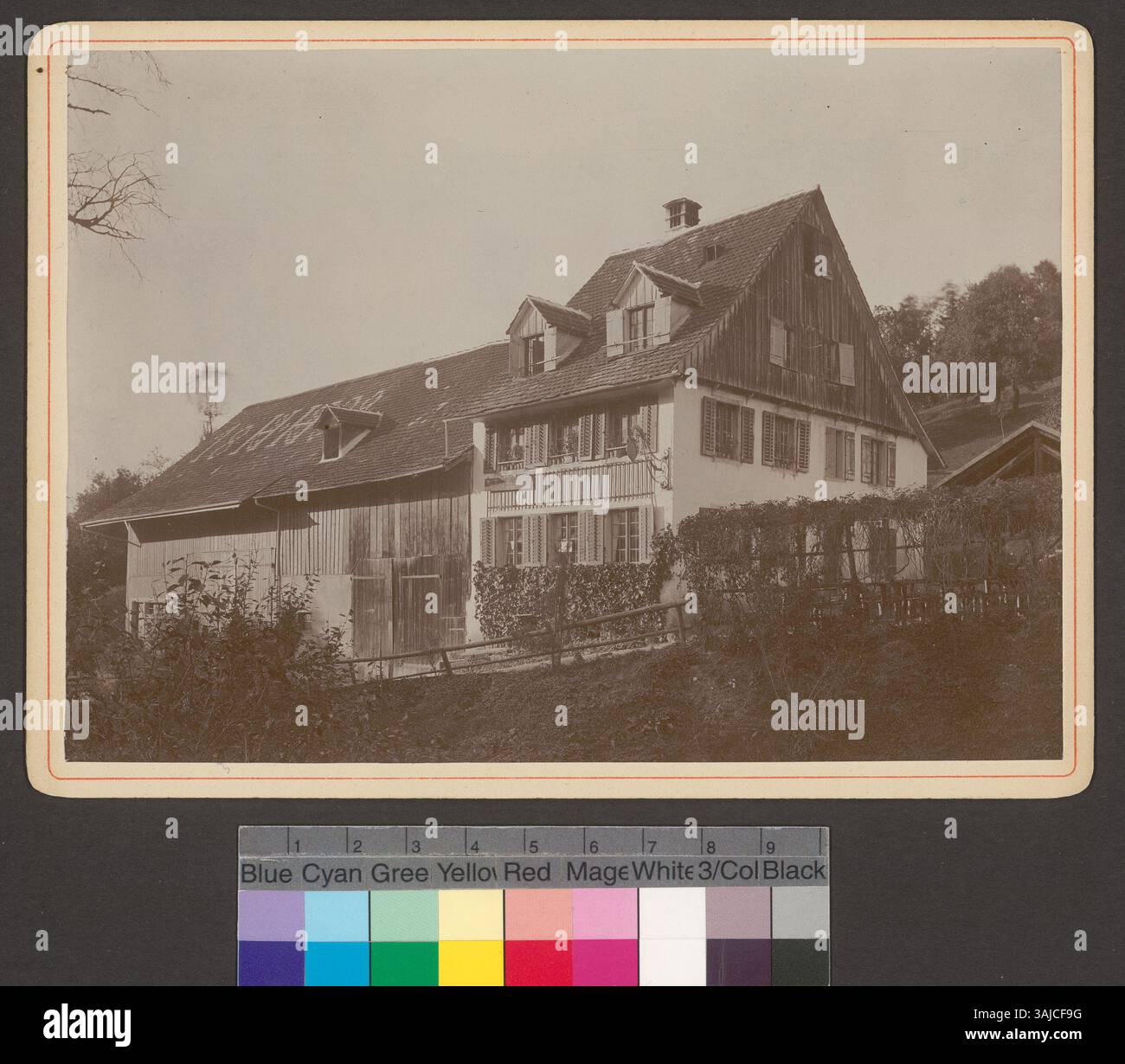 This image shows the Central Library of Zurich with a visible gasthaus ...