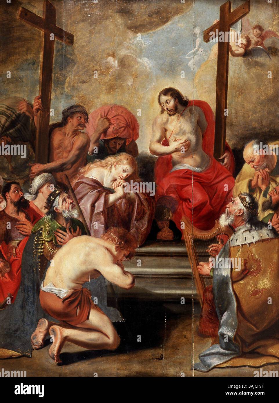 This 17th-century painting, 'Christ in Limbo,' reflects the religious ...