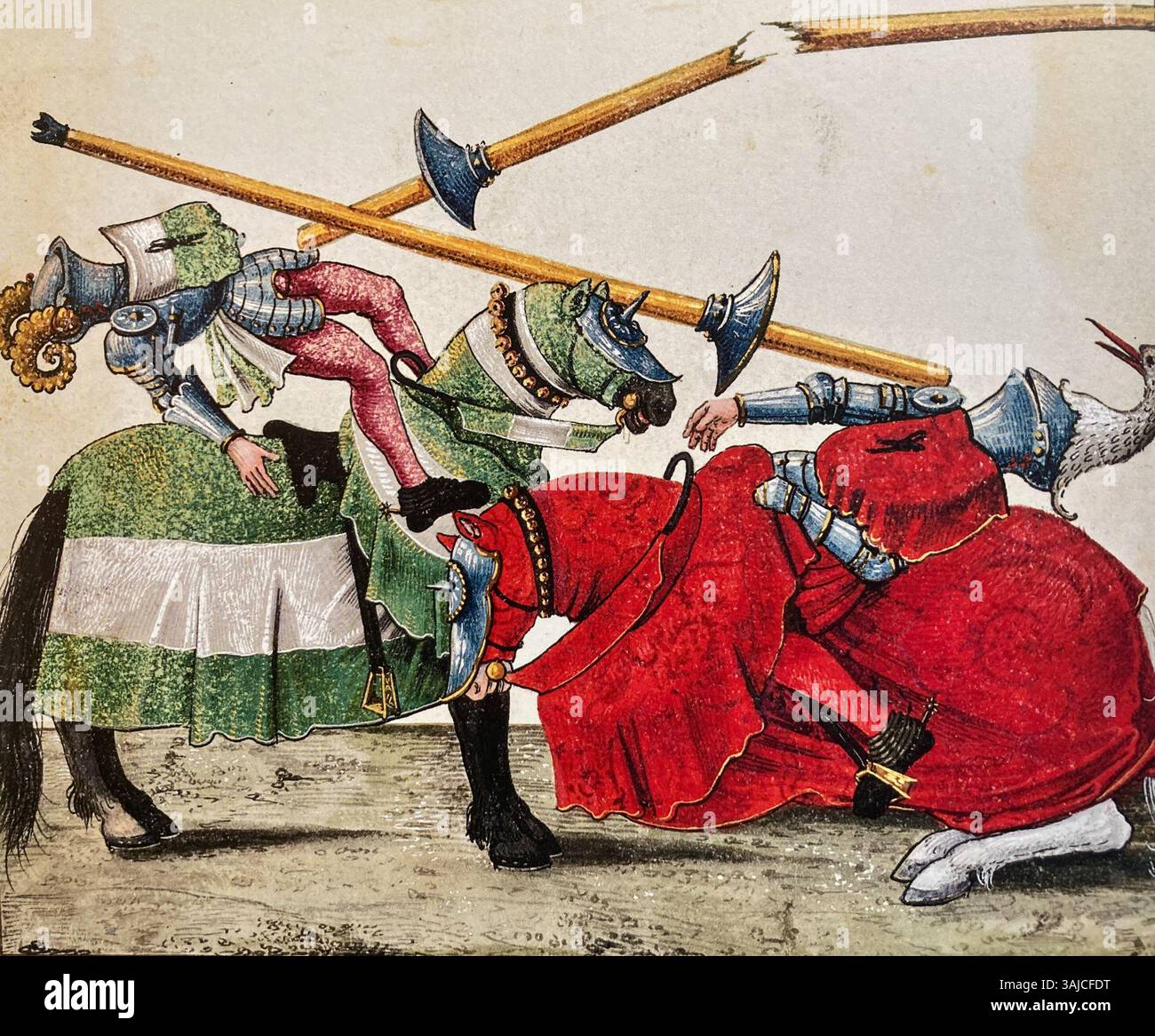 Folio 10 of the Freydal Tournament Book, illustrating a joust ...