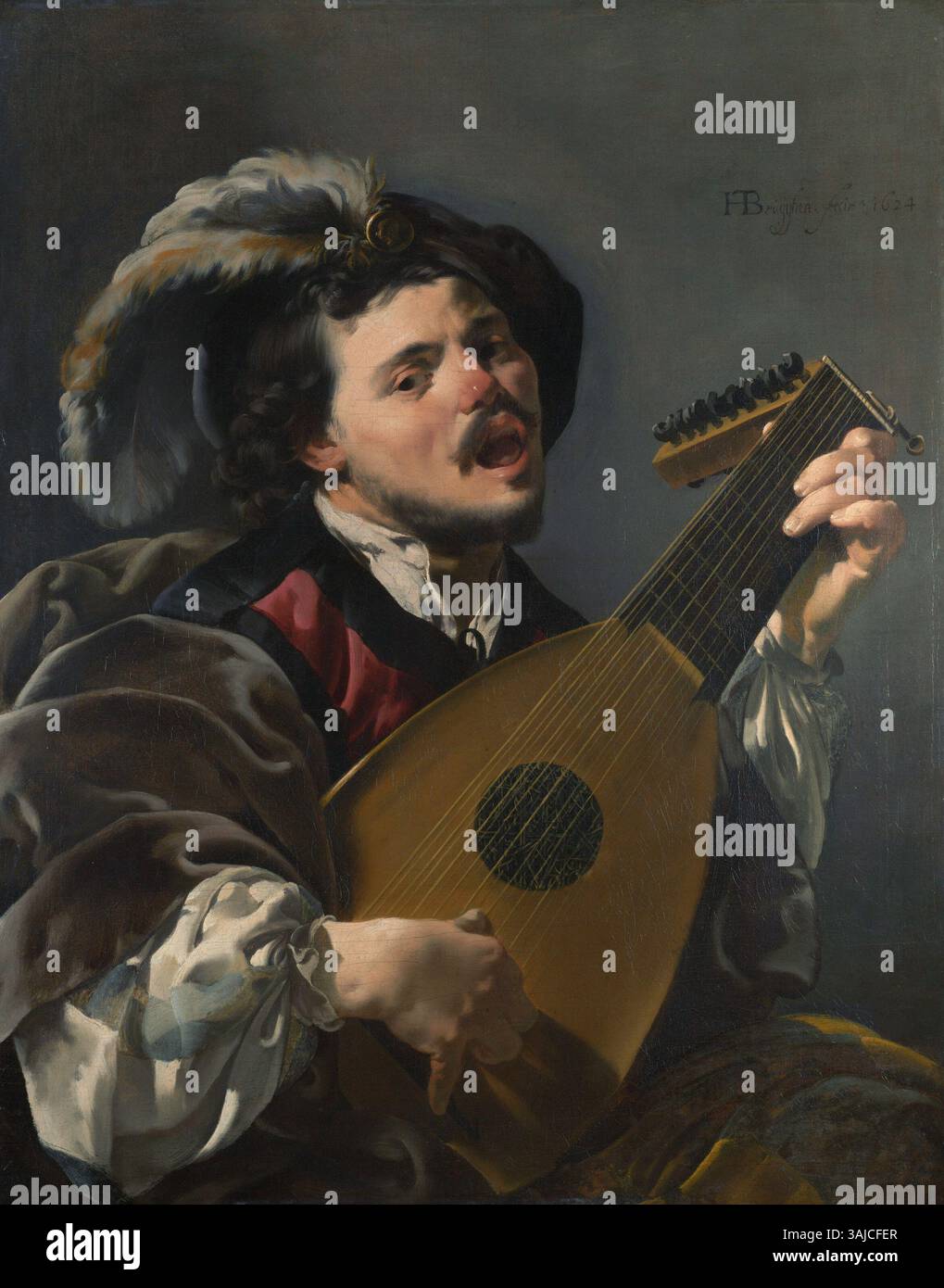 'A Man Playing a Lute' (1624) by Hendrick ter Brugghen is a Dutch genre ...