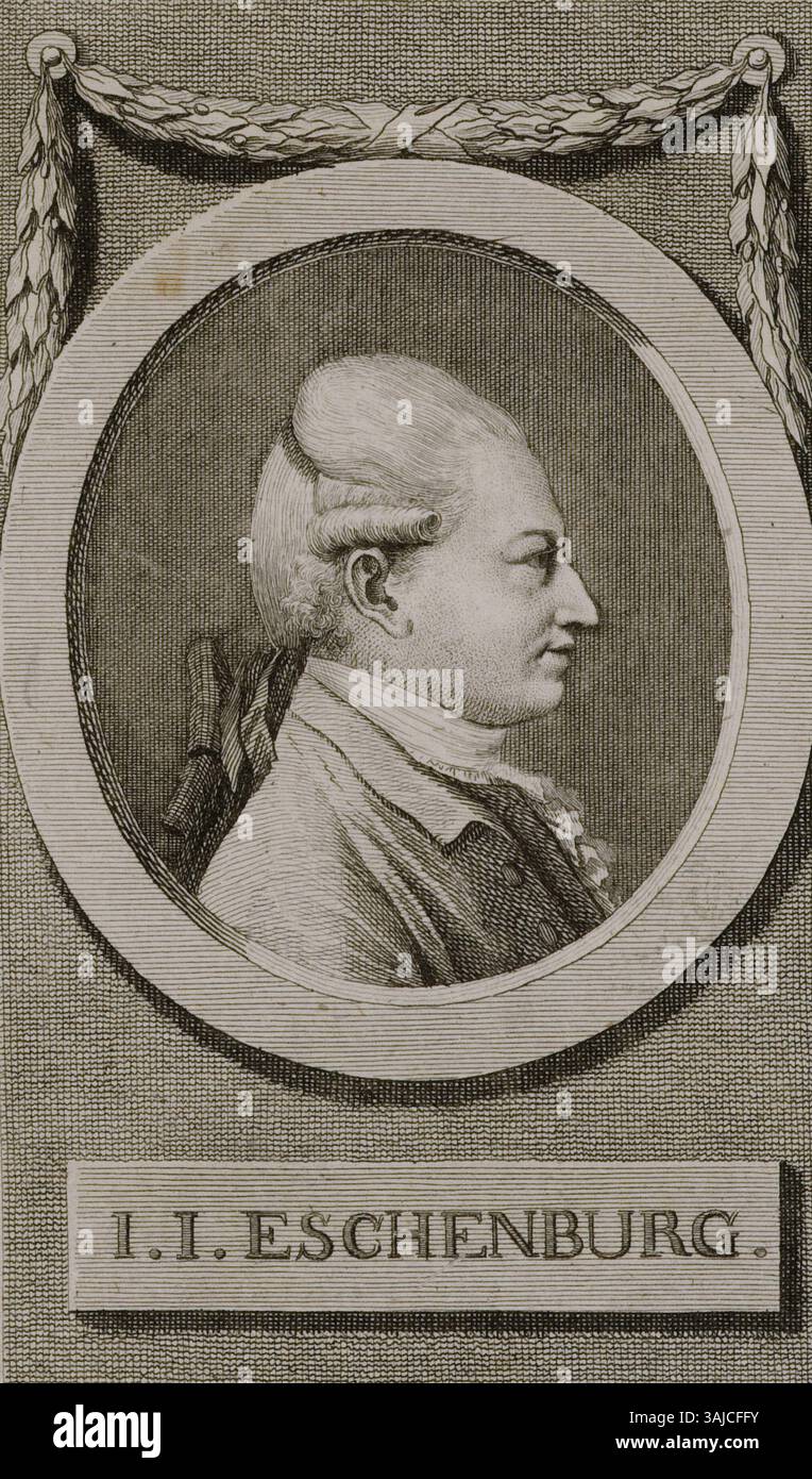 This 1780 copper engraving of Johann Joachim Eschenburg by Gotthilf ...