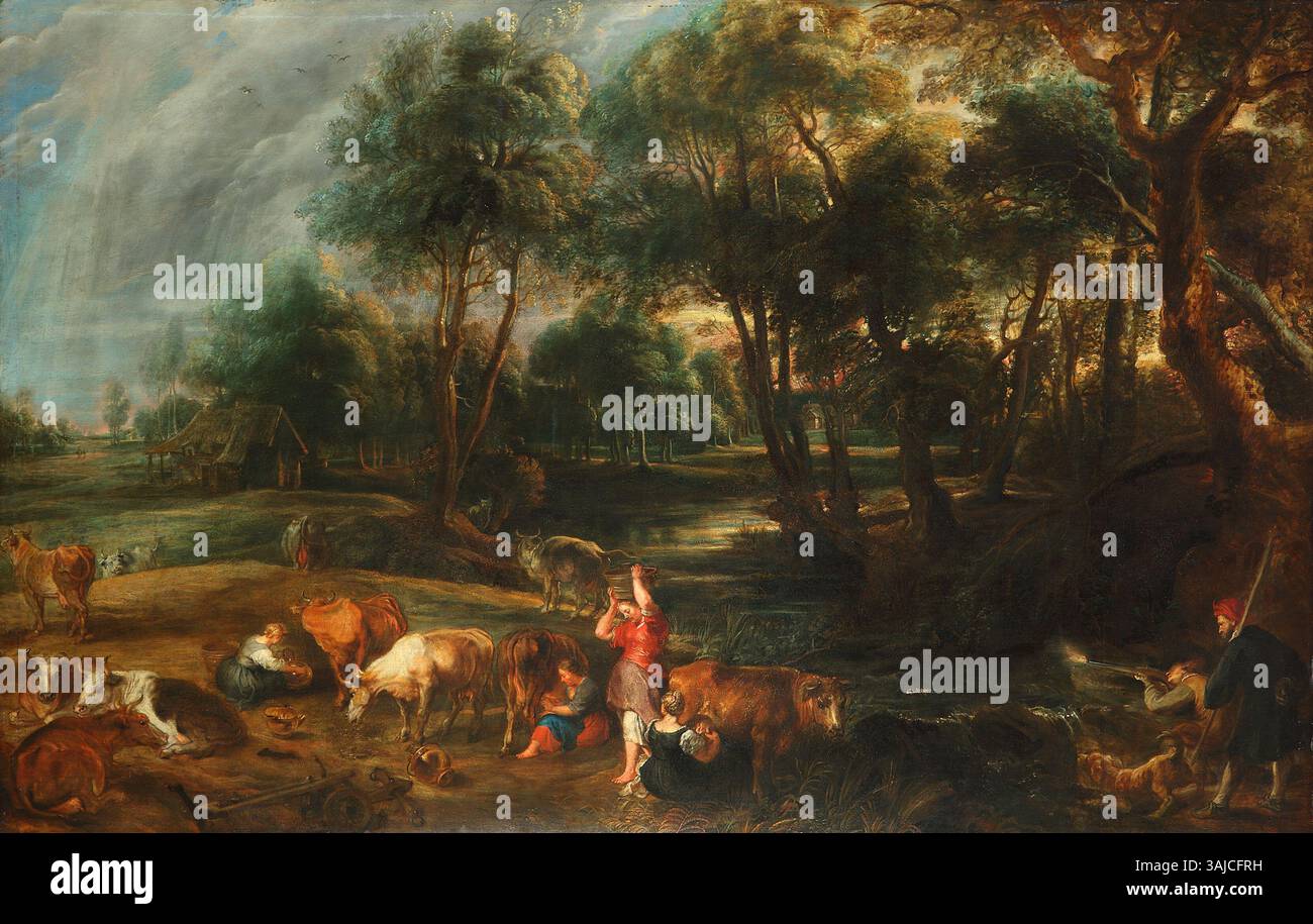 Peter Paul Rubens' 'A Landscape with Cows and Duck Hunters' (1635-1638 ...