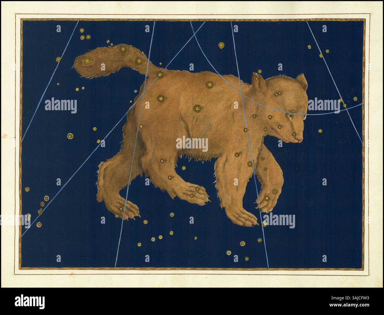 Johann Bayer's Ursa Major, created in 1624, is a star chart depicting ...
