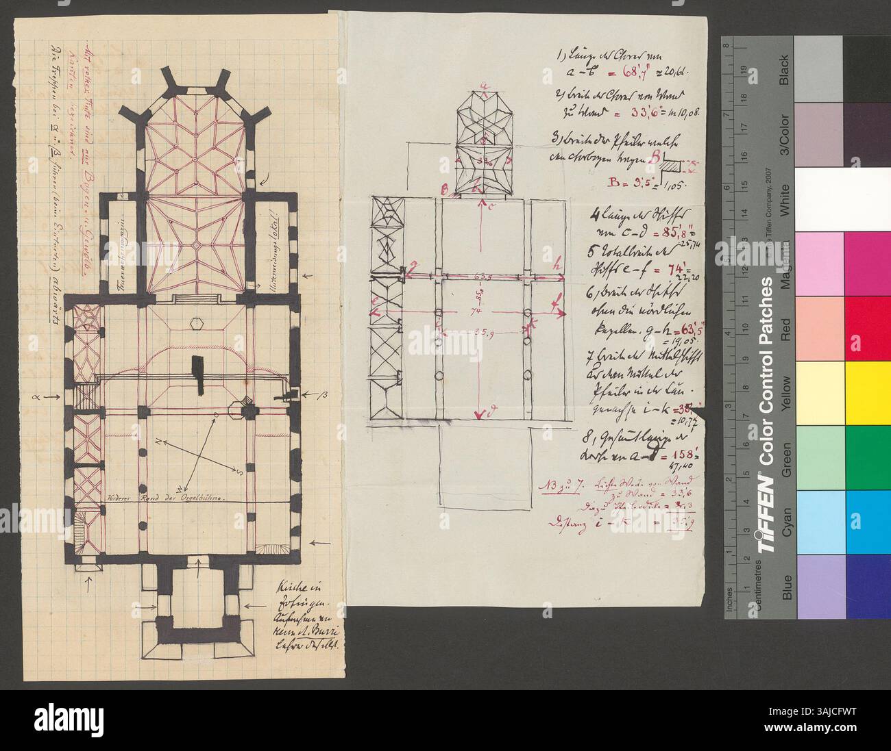 This image shows two floor plans of the Reformed Church in Zofingen ...