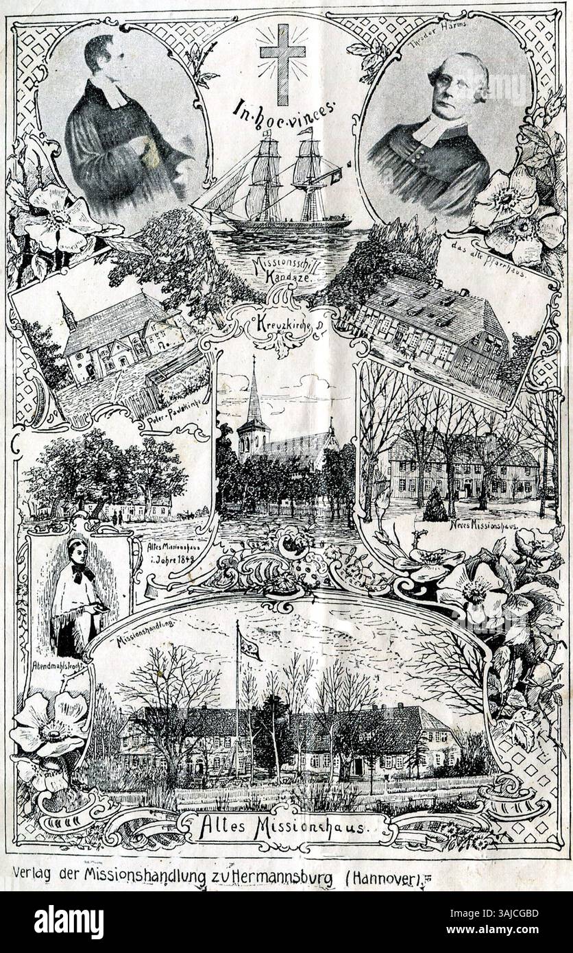 This 1905 depiction of Hermannsburg highlights various buildings ...