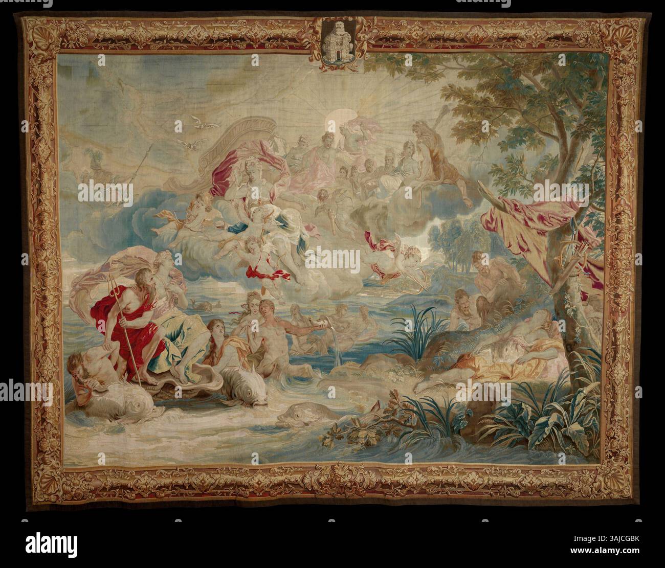 'Glorification of Venus' by Urbanus Leyniers, created in 1717, is a ...