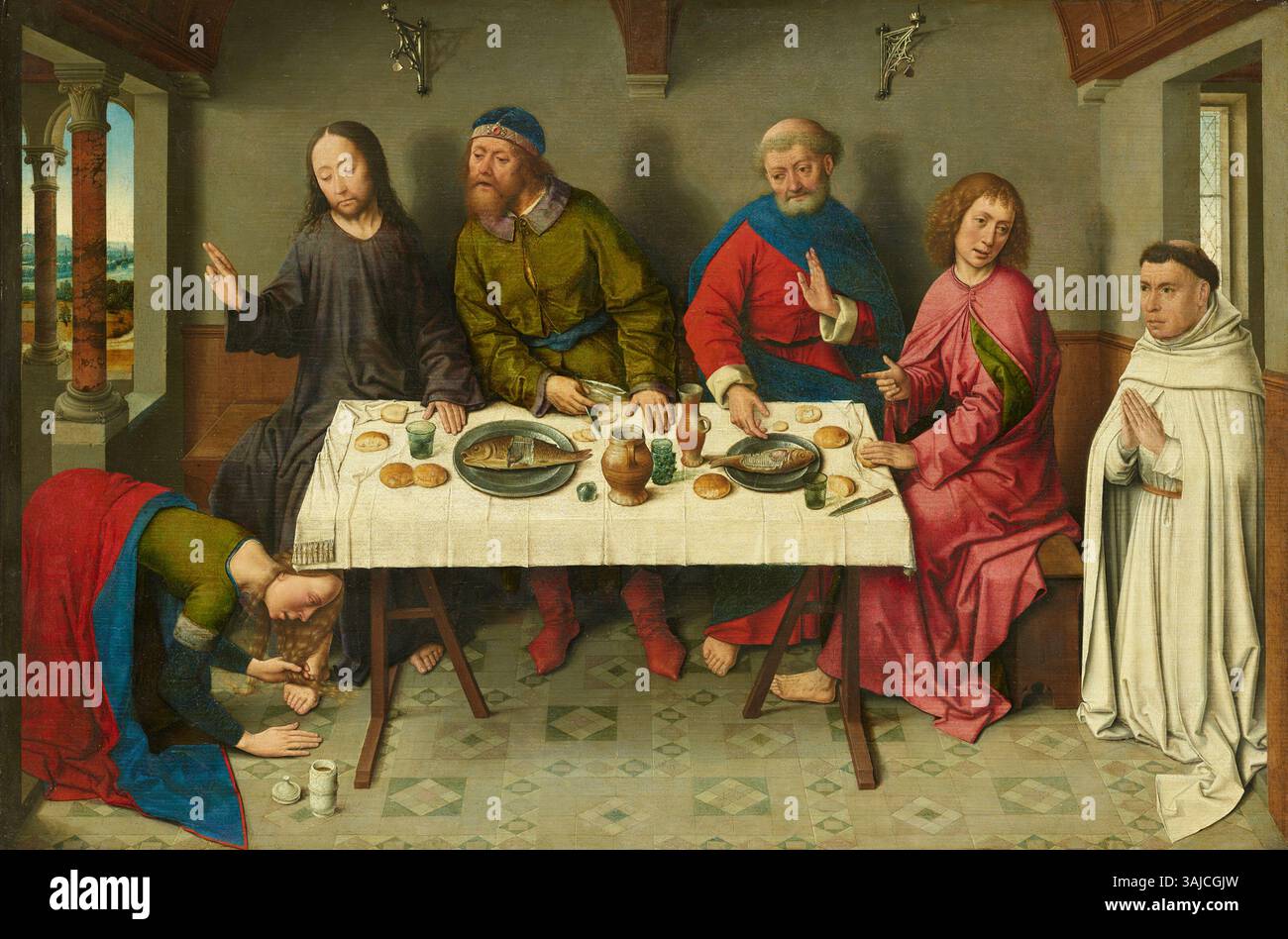 Dieric Bouts' painting 'Christ in the House of the Pharisee Simon ...