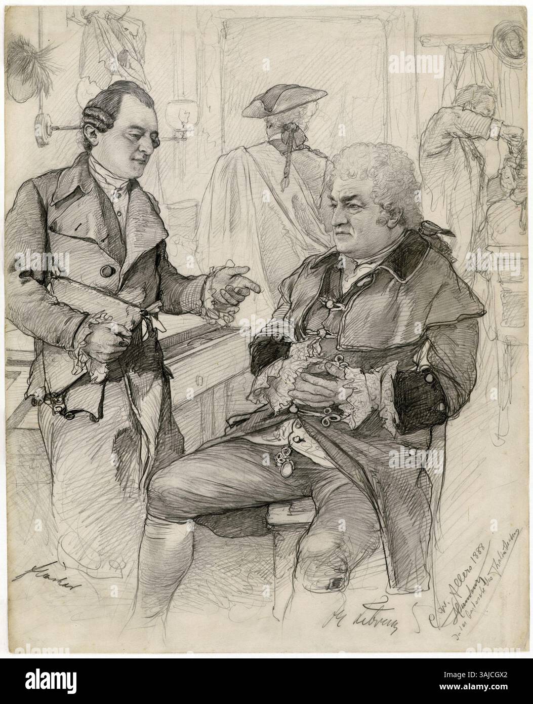 A double portrait by Christian Wilhelm Allers from 1888 featuring Paul ...