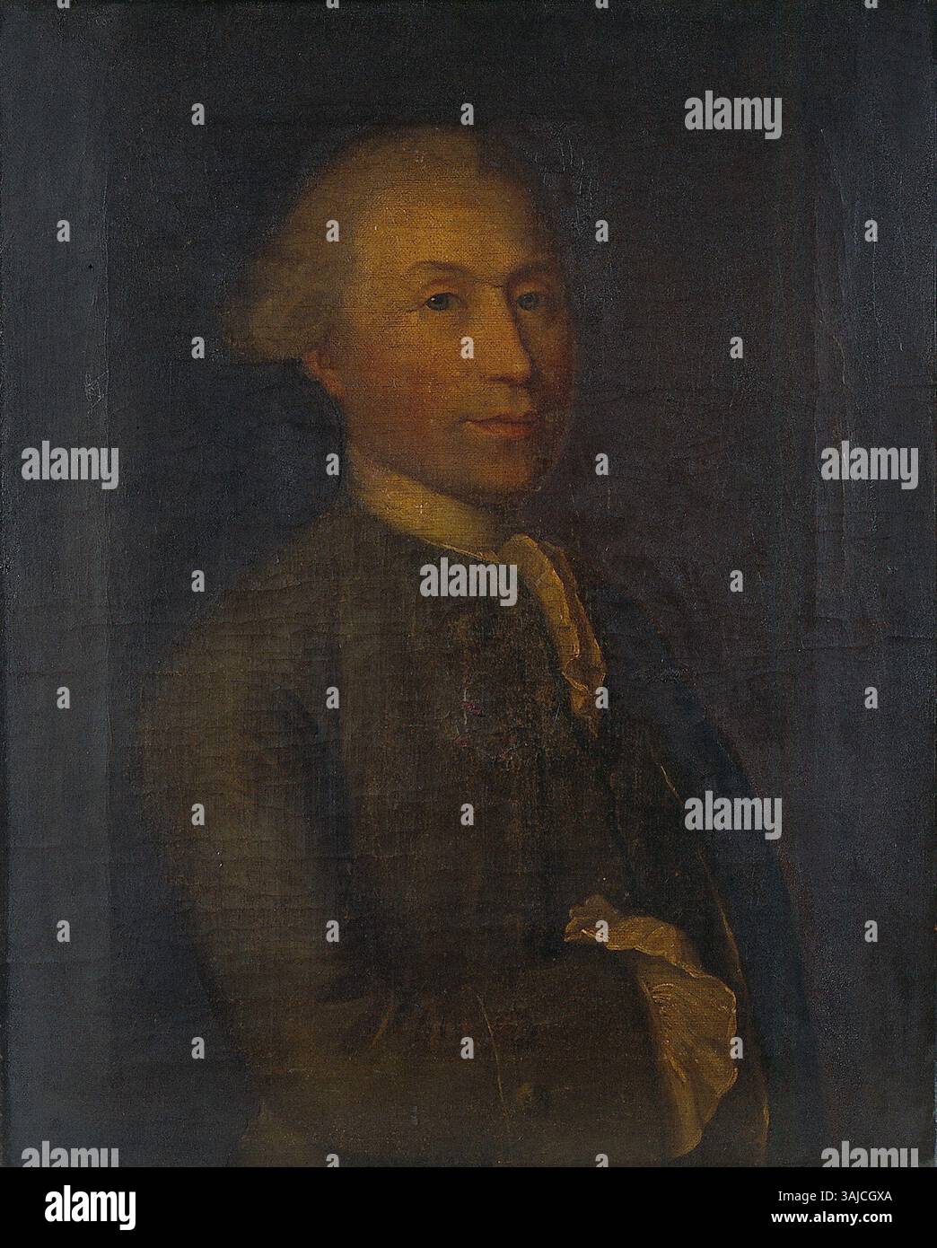 This 1762 portrait by Johann Ludwig Aberli depicts an unidentified man ...