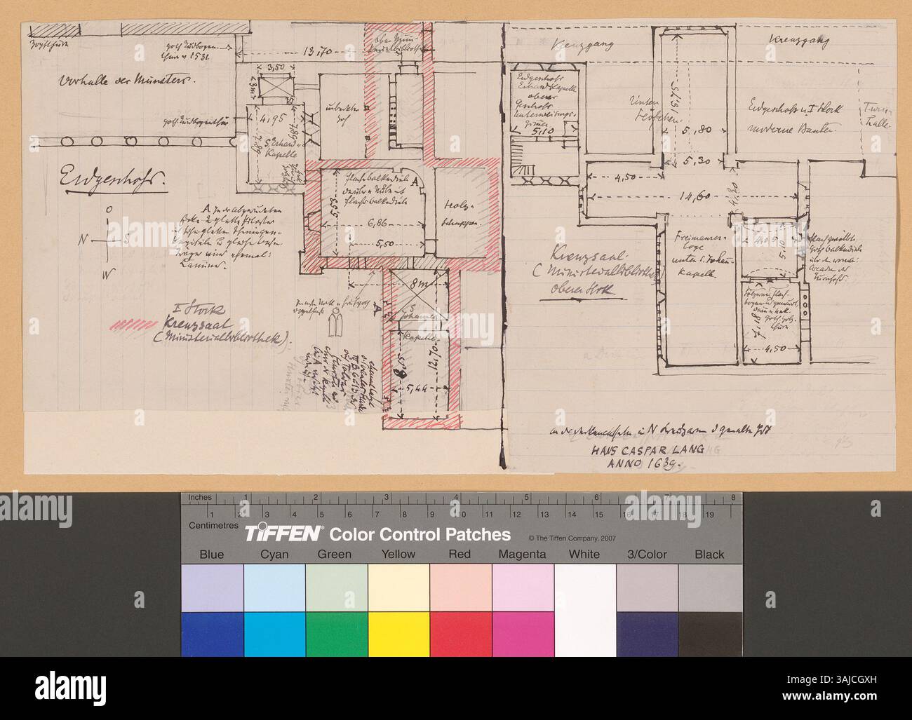This floor plan by Johann Rudolf Rahn, created between 1860 and 1910 ...