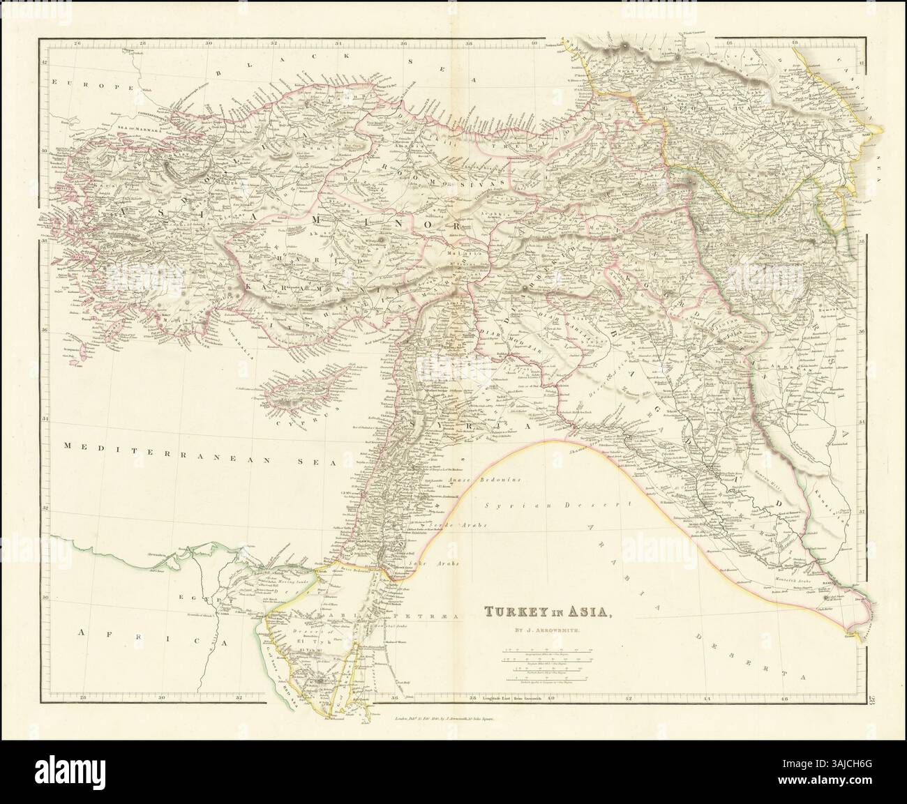John Arrowsmith’s 1840 map of Turkey in Asia offers a detailed ...