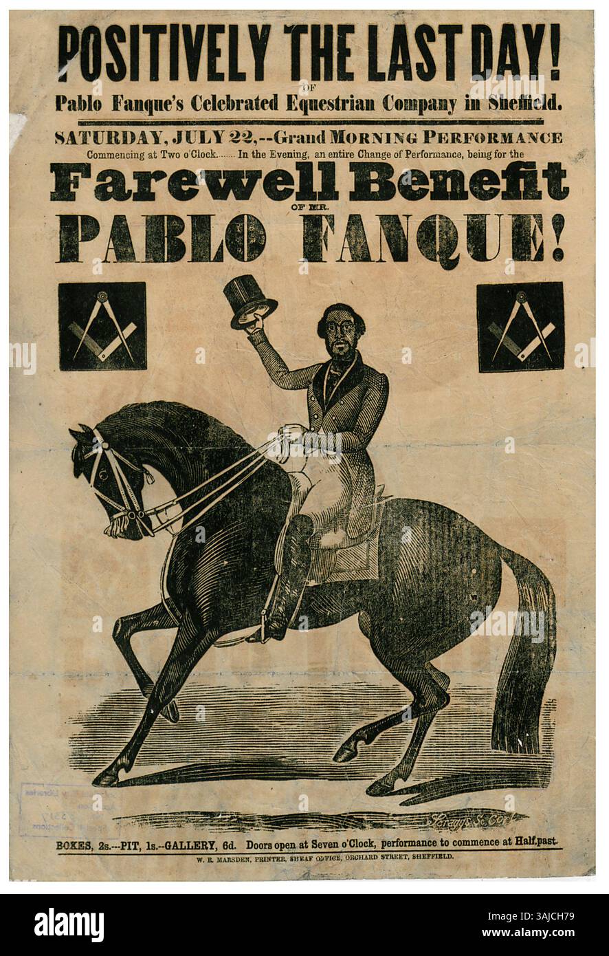 This circus poster from the mid-19th century advertises a performance ...