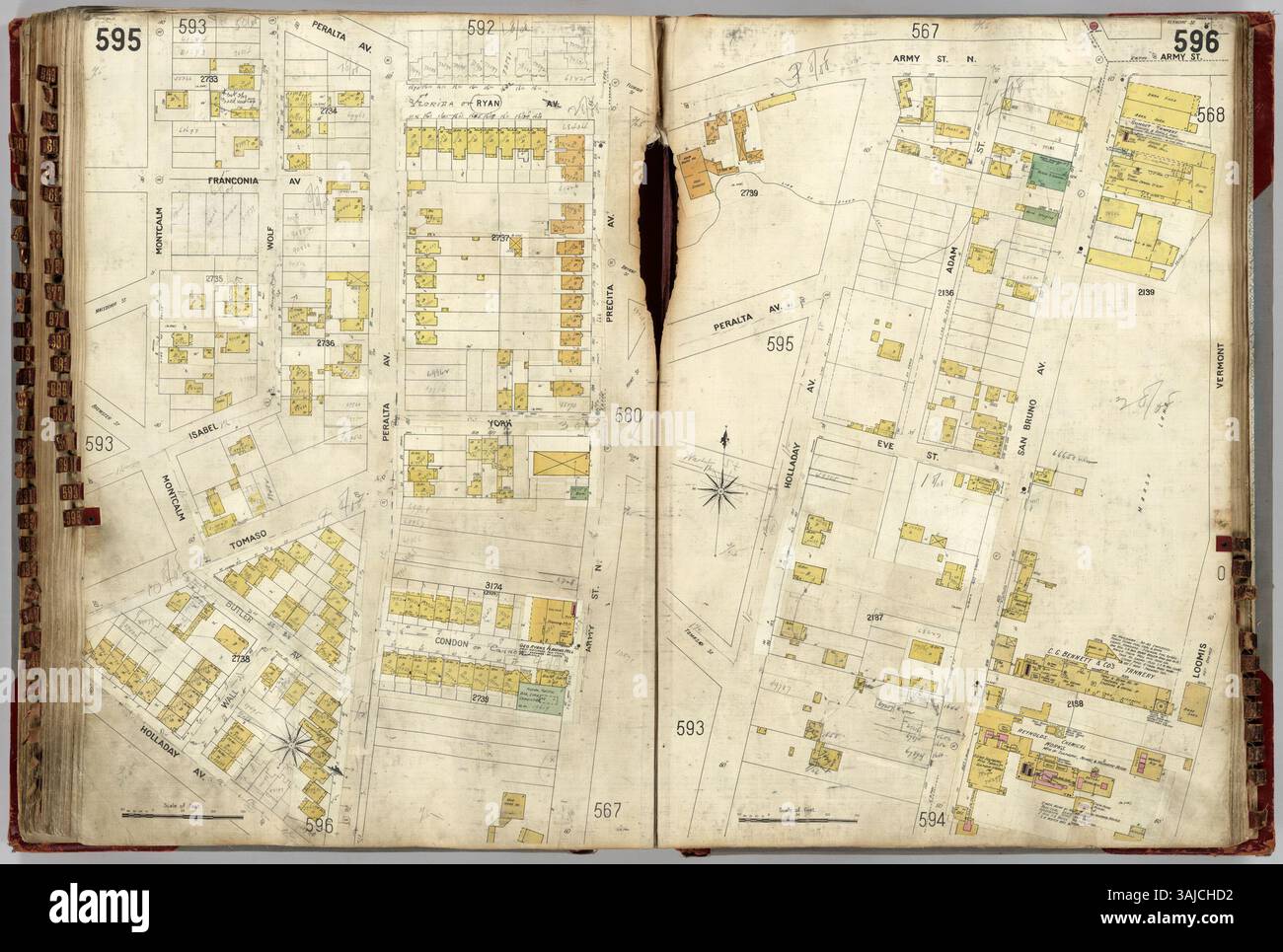 San Francisco Sanborn Insurance Map Atlas from 1905, featuring full ...