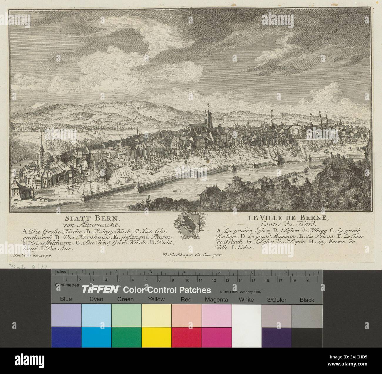 An etching by David Herrliberger, created in 1758, showing a northern ...