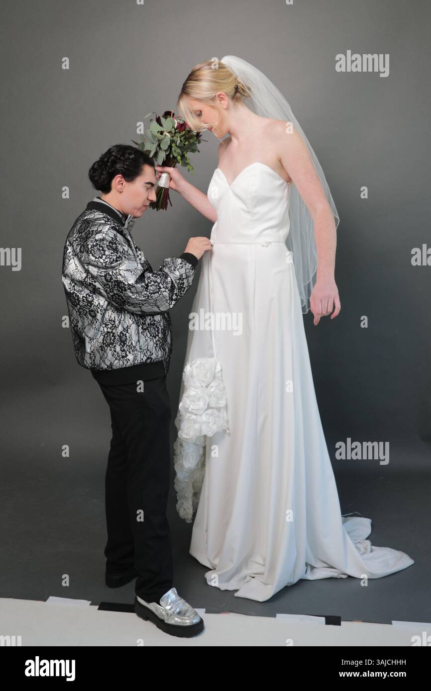 NEW YORK, NEW YORK APRIL 09, 2025: Designer Evan Hirsch presents his ...