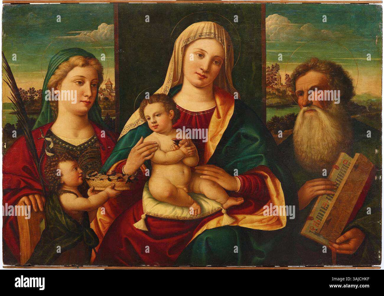 This 16th-century oil painting by Francesco Rizzo da Santacroce depicts ...