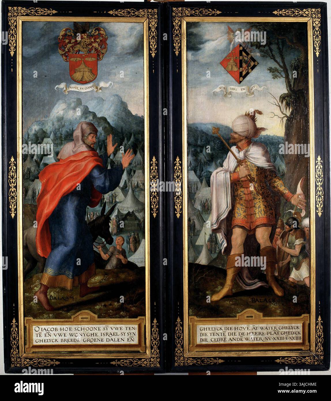 This 1553 polyptych painting by an anonymous master depicts the ...
