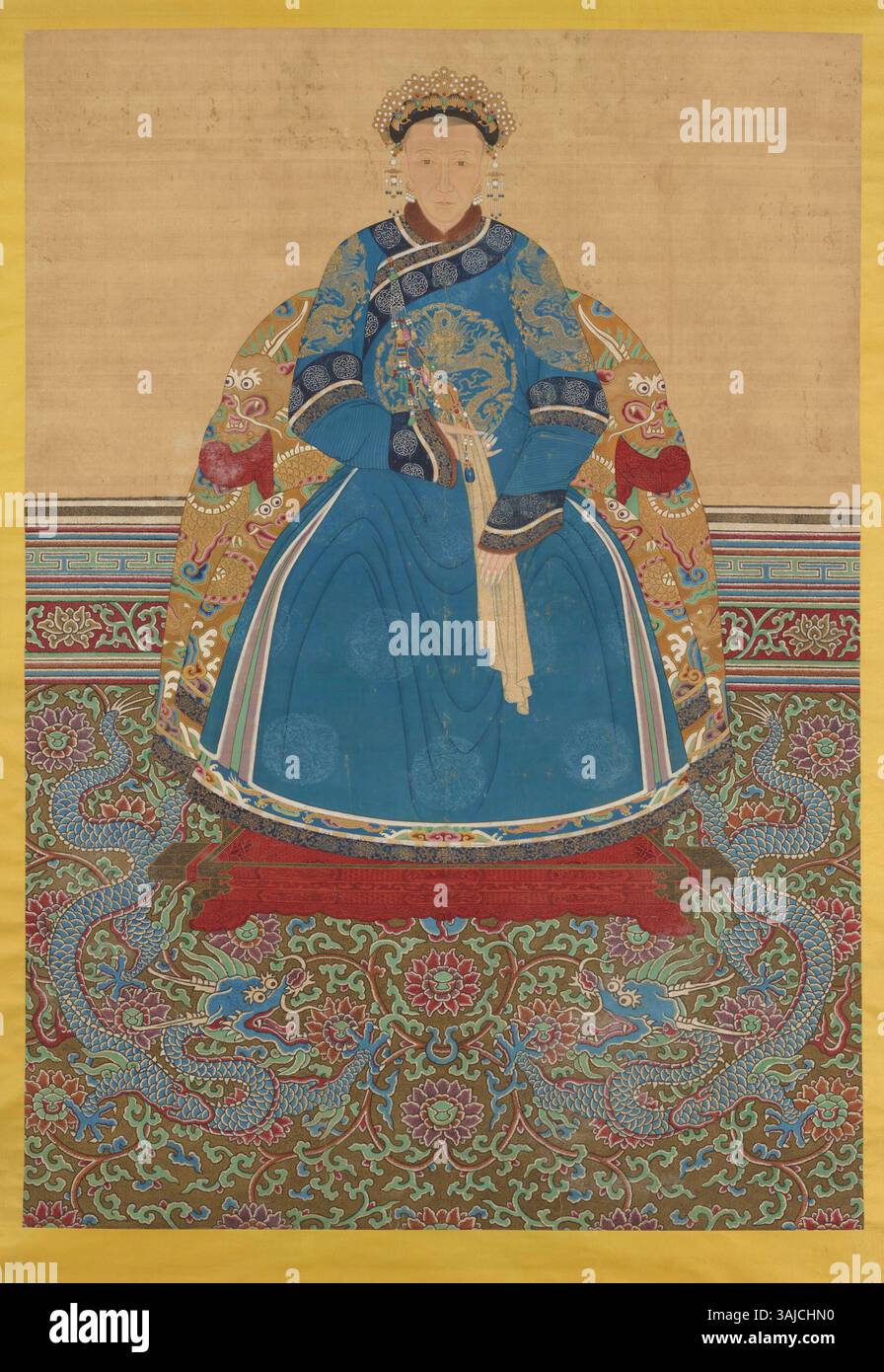 This Qing Dynasty portrait, possibly of Imperial Noble Consort Dunyi ...