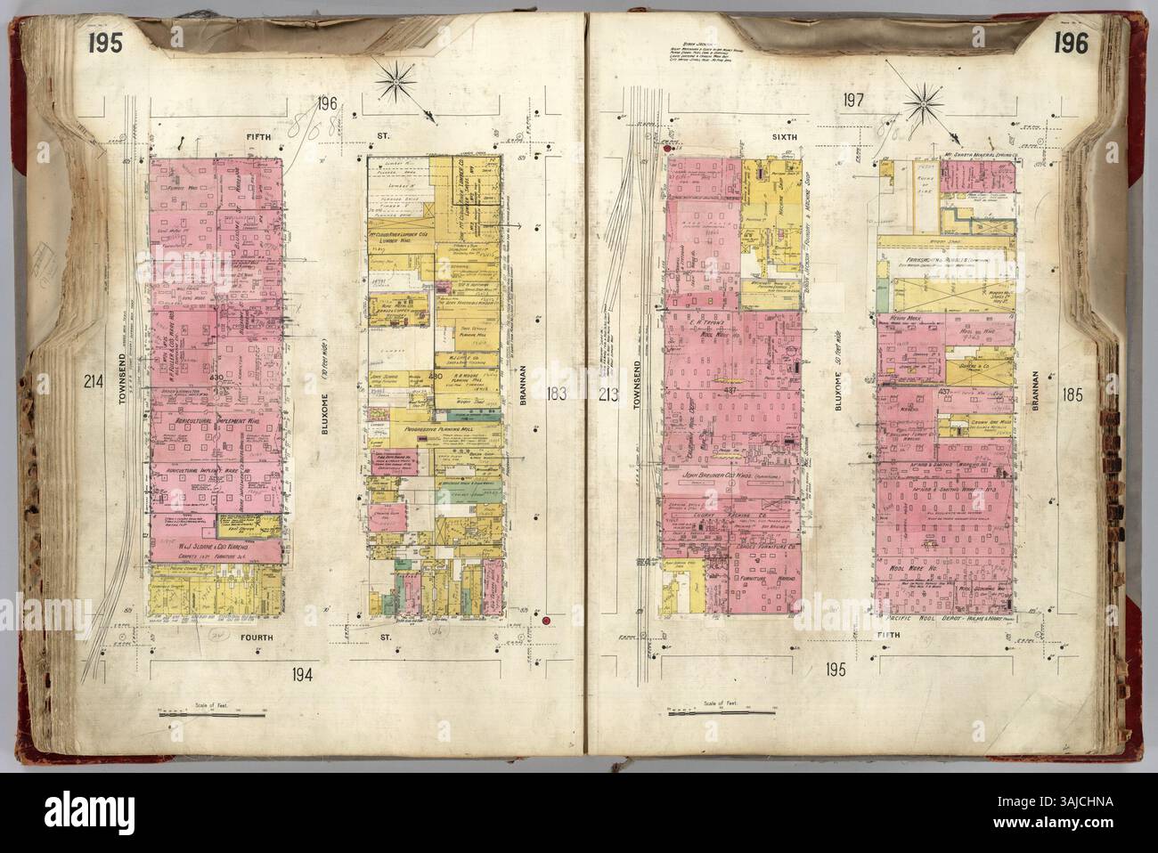 This San Francisco Sanborn Insurance Map Atlas from 1905 features ...