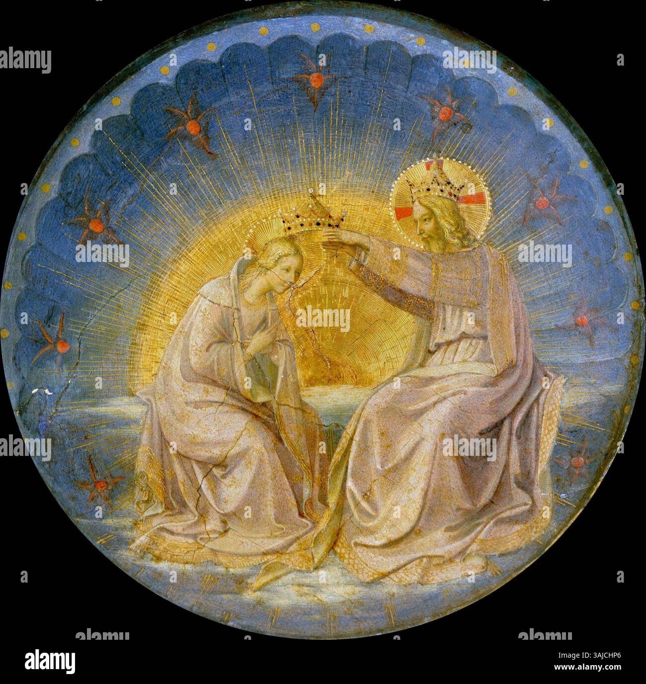 This 1450s tondo by Fra Angelico depicts the Coronation of the Virgin ...