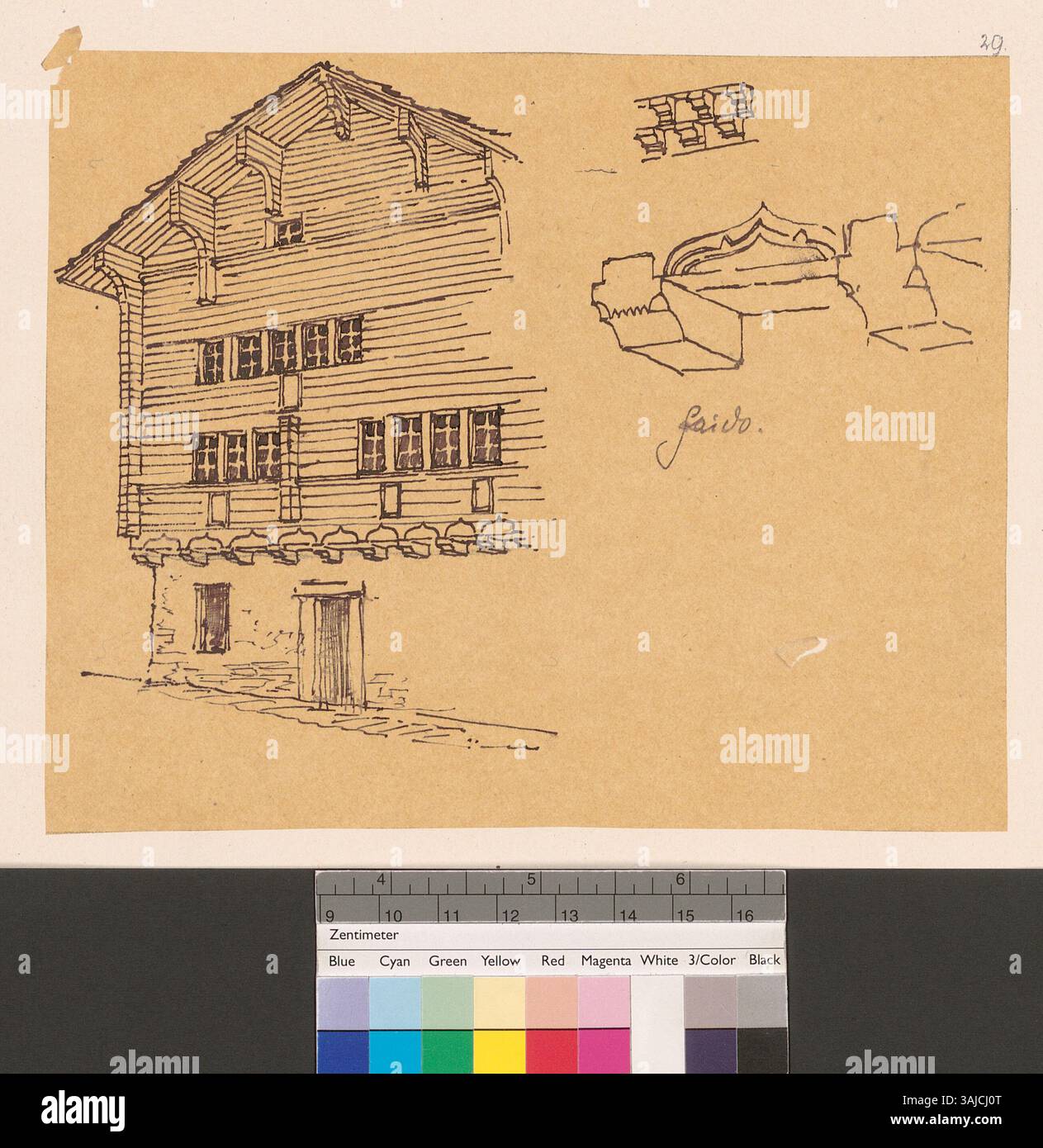 This 1889 photograph by Johann Rudolf Rahn shows the exterior view of ...
