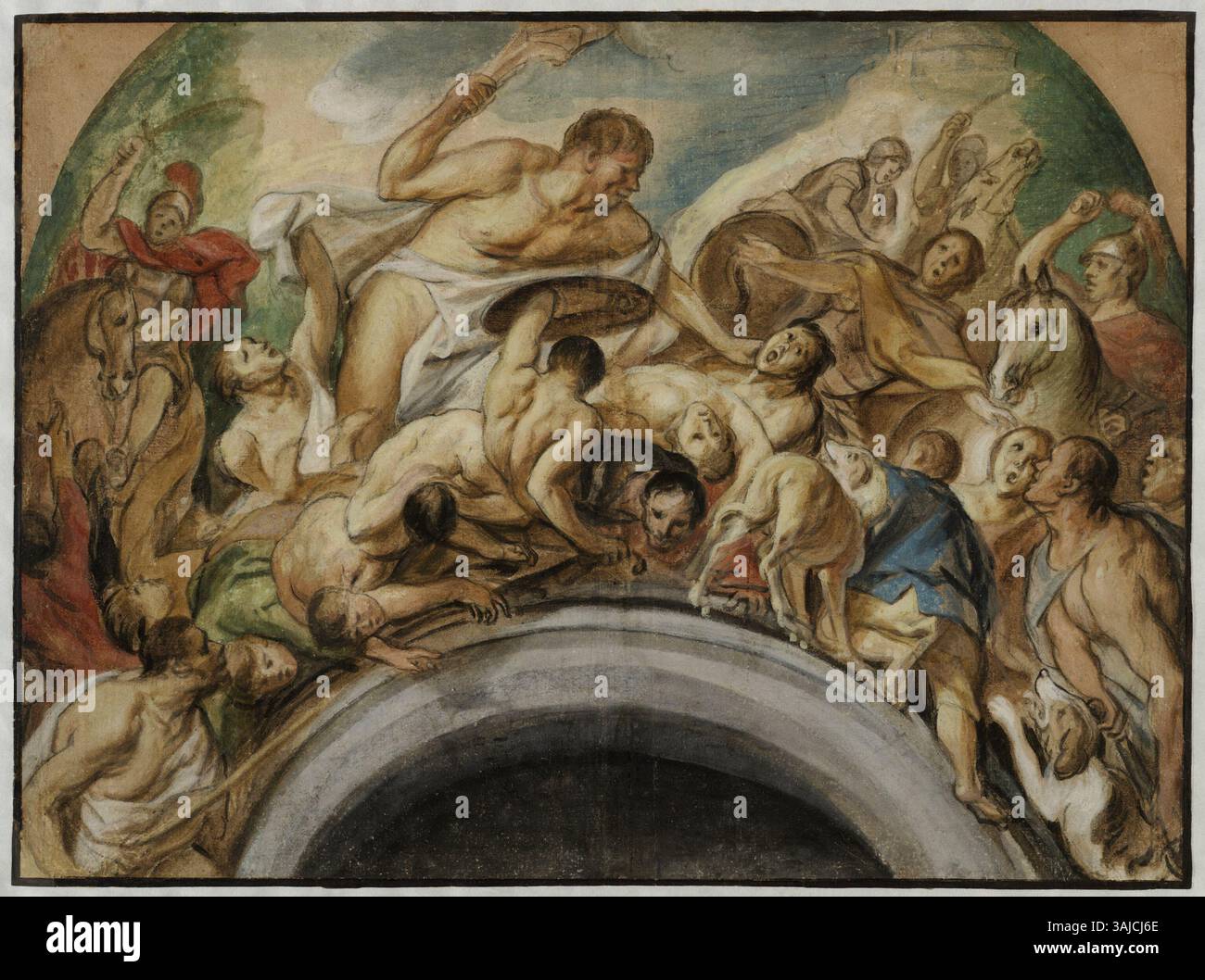 Jacob Jordaens’ 'Samson Defeating the Philistines' (c. 1656-1661) is a ...