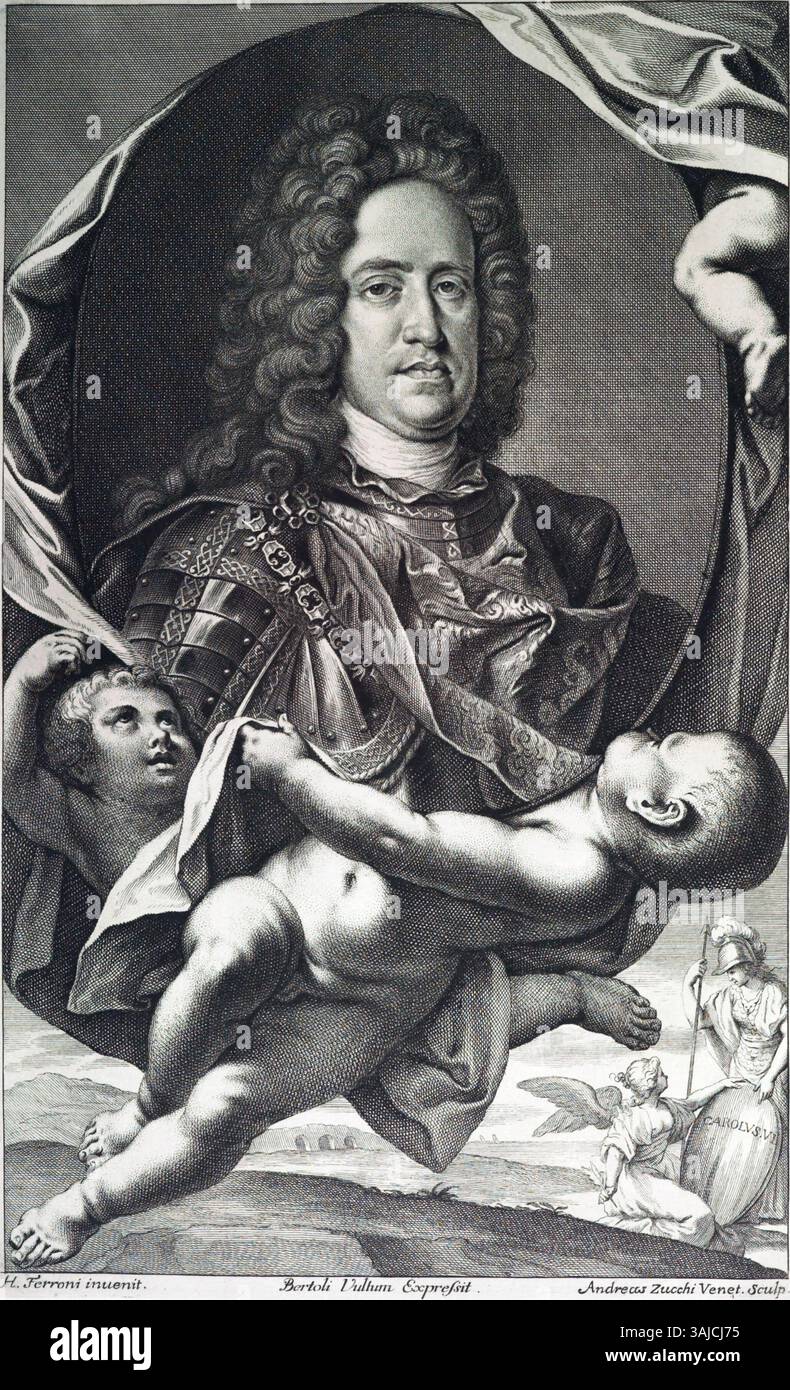 An intaglio portrait of Emperor Charles VI, designed by Girolamo ...