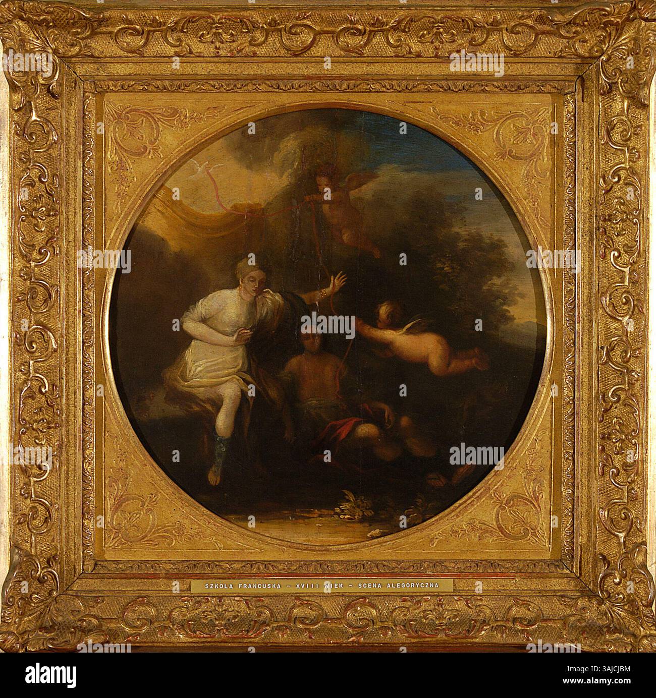 This 18th-century allegorical painting depicts Venus and Adonis ...