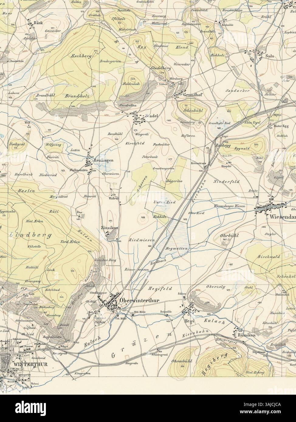 Johannes Wild's 'Wildkarte Oberwinterthur' (Wild Map of Oberwinterthur ...