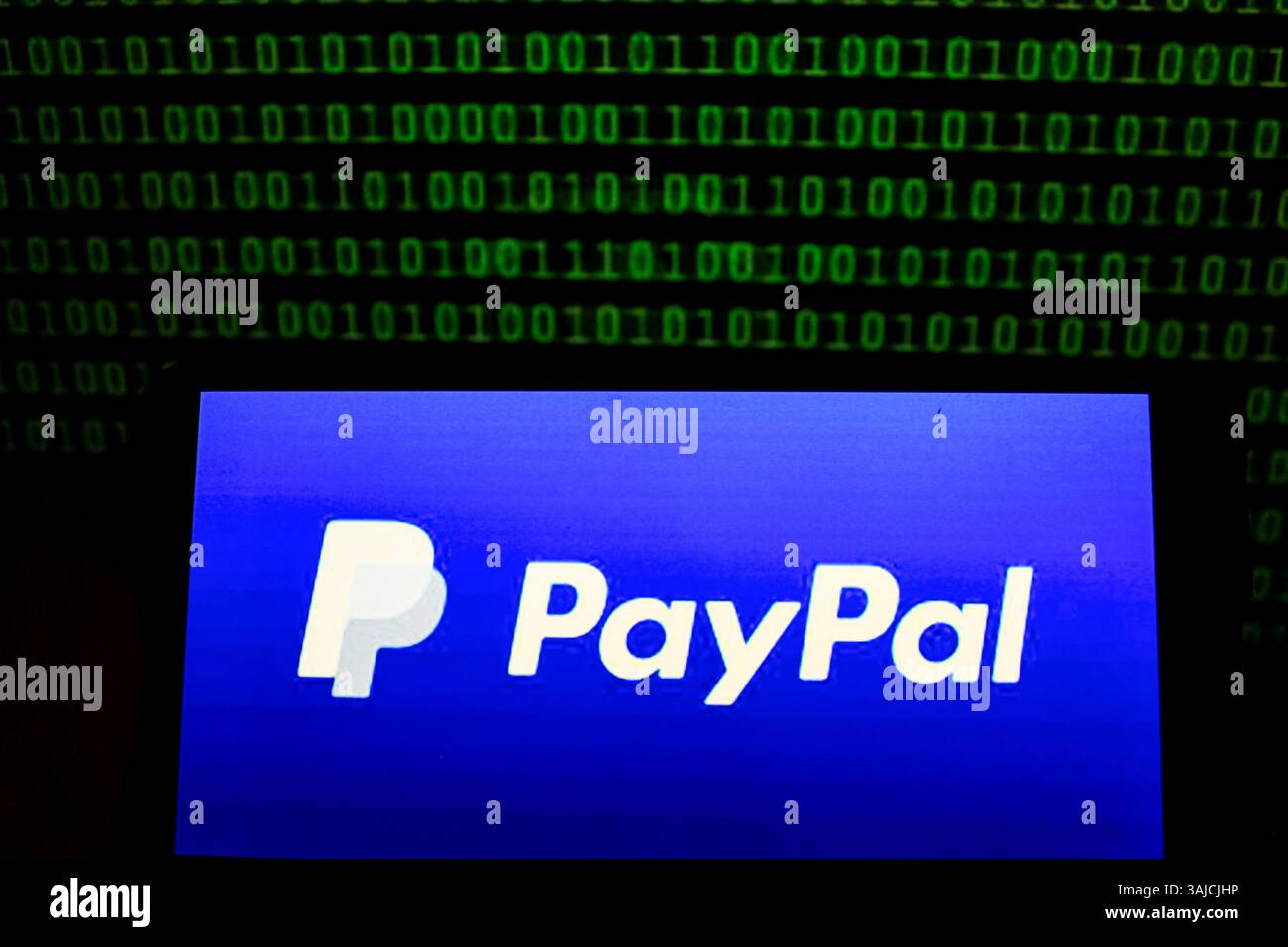 In this photo illustration, the American online payment platform Paypal ...