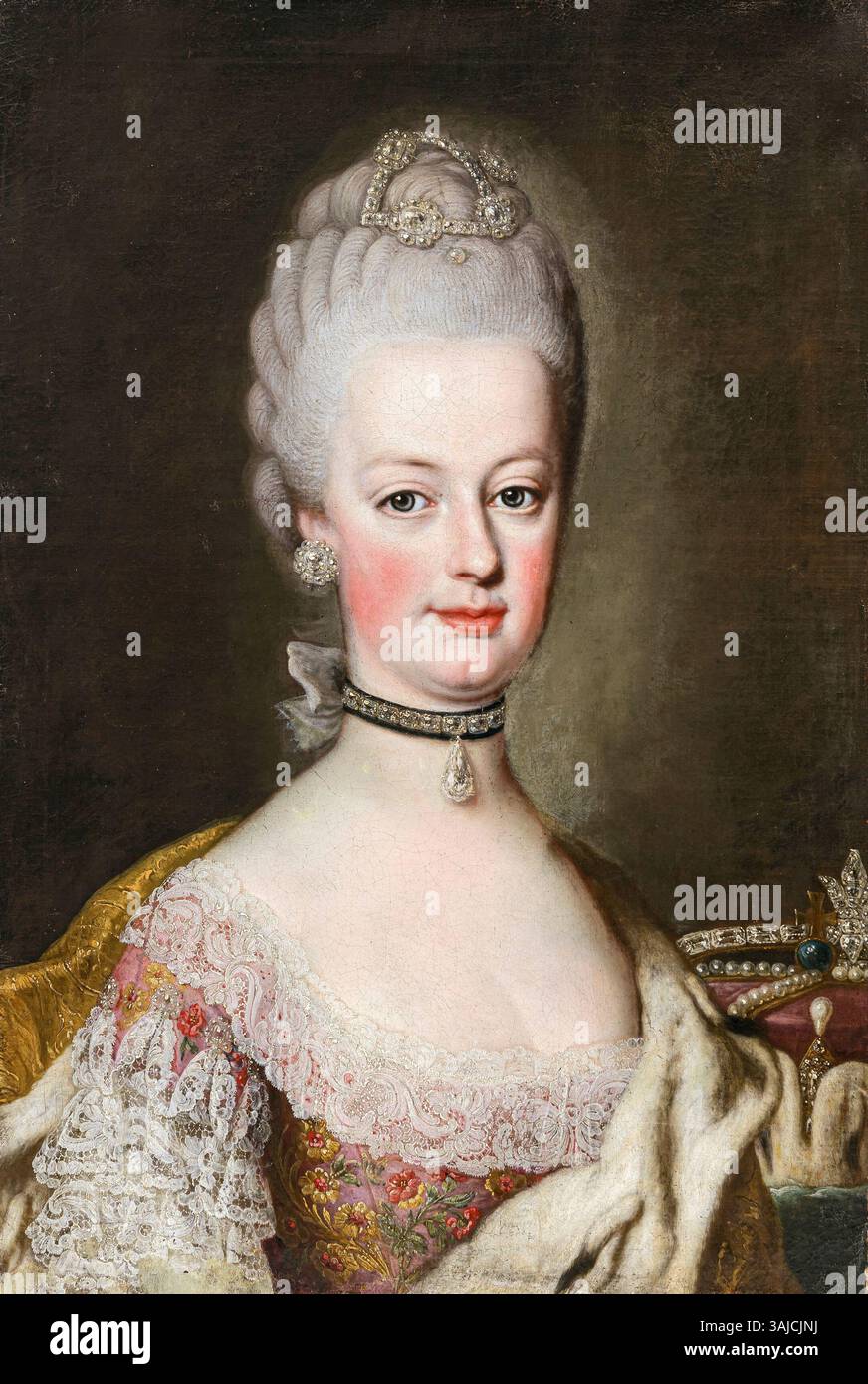 This 1770 oil painting by Johann Michael Millitz portrays Marie ...