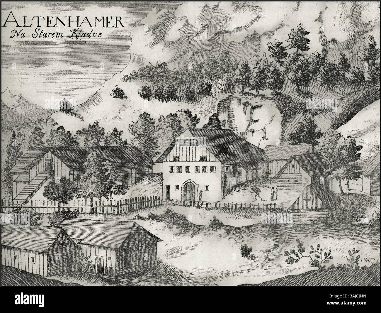 Altenhamer by Johann Weikhard von Valvasor, created in 1689, depicting ...