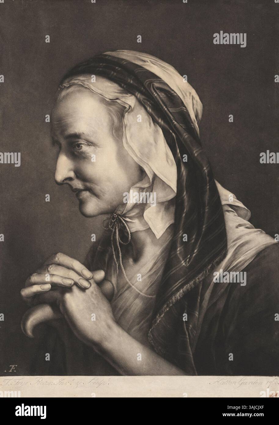 This 1760 mezzotint by Thomas Frye is from the series 'Twelve heads ...