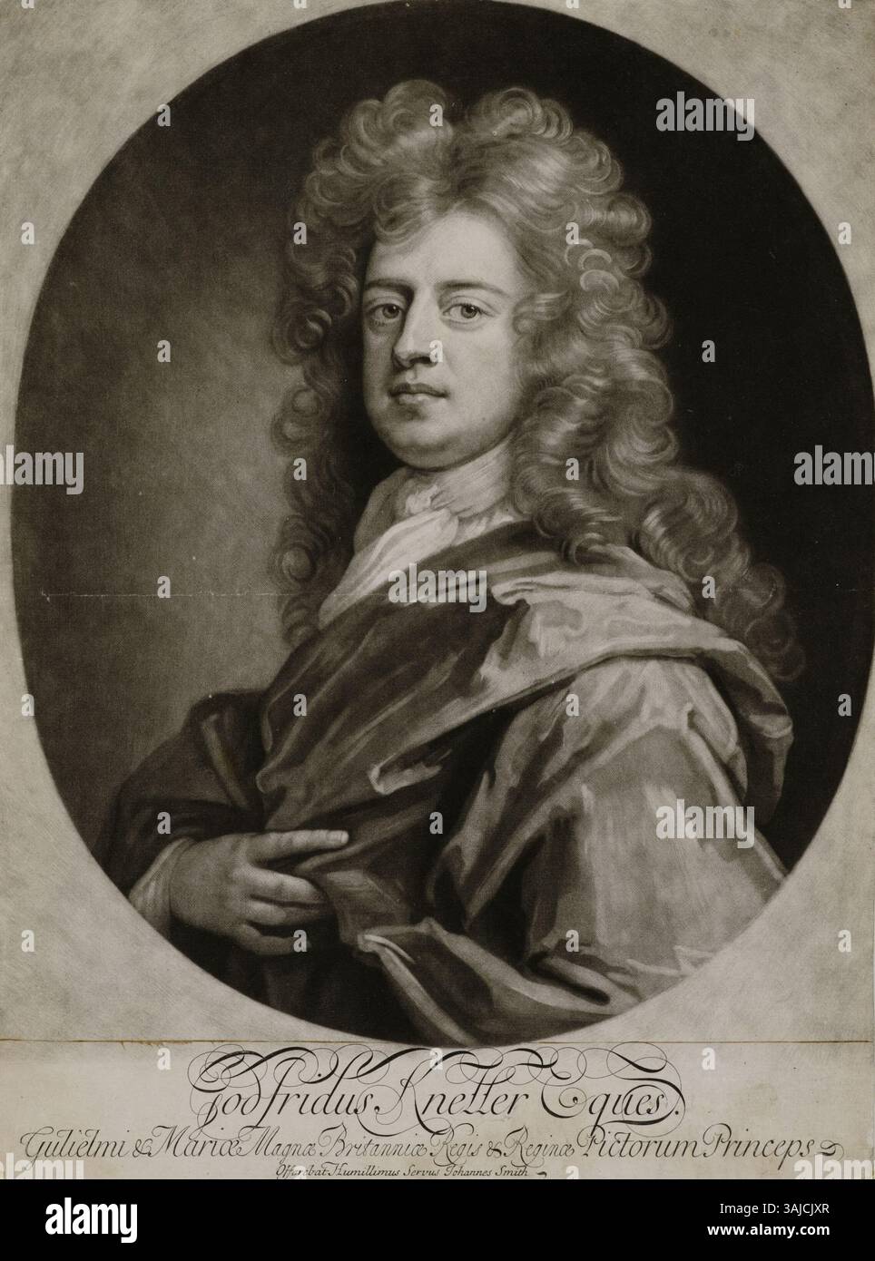 Portrait of Godfridus Kneller Eques, created by John Smith, housed in ...