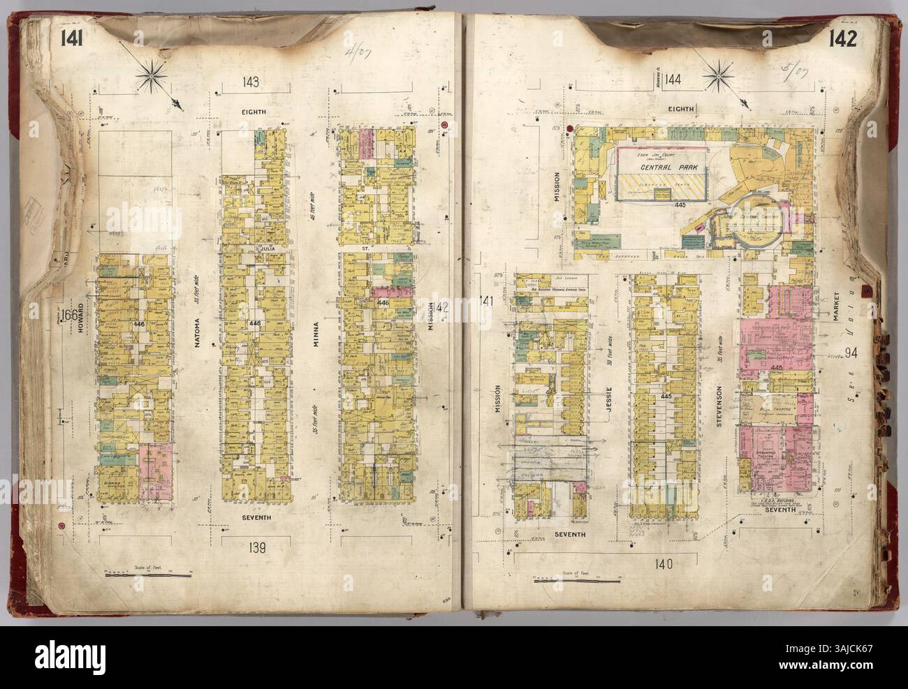 The 1905 San Francisco Sanborn Insurance Map Atlas shows detailed full ...