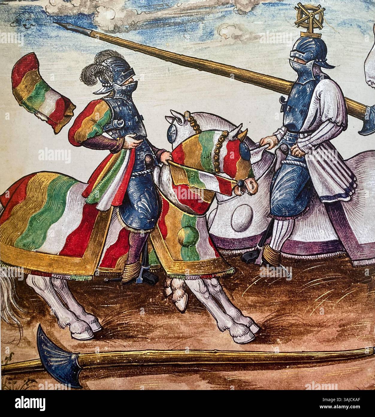 Miniature from the Freydal Tournament Book (folio 101), housed in the ...