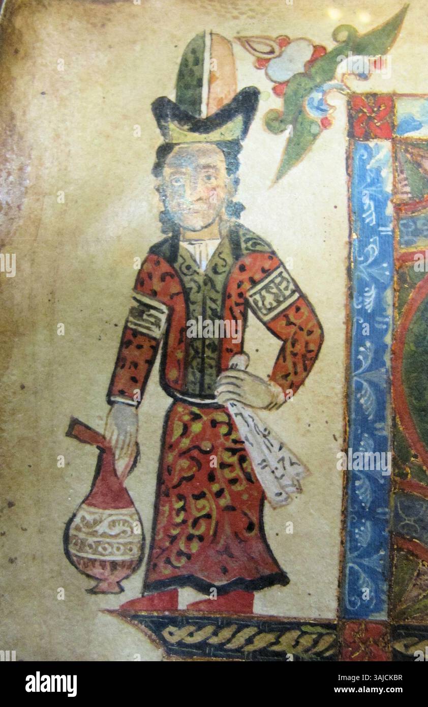 These 1211 canon tables from the Haghbat Gospels depict a woman, part ...