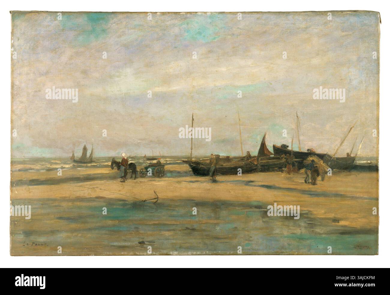Louis Artan’s 1870 painting 'Seascape at De Panne' captures the serene ...