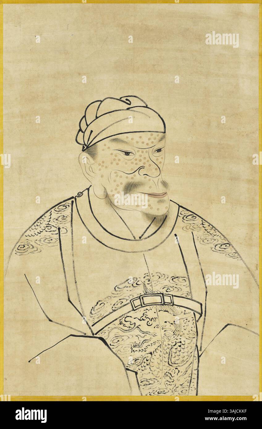 This Ming Dynasty (1368-1644) portrait of the Hongwu Emperor is ...