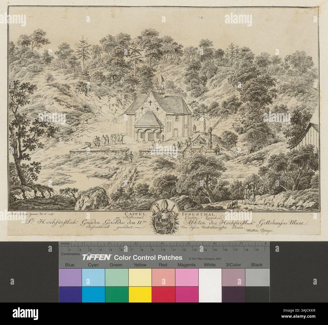This etching, created between 1776 and 1800, depicts the Cappel ...